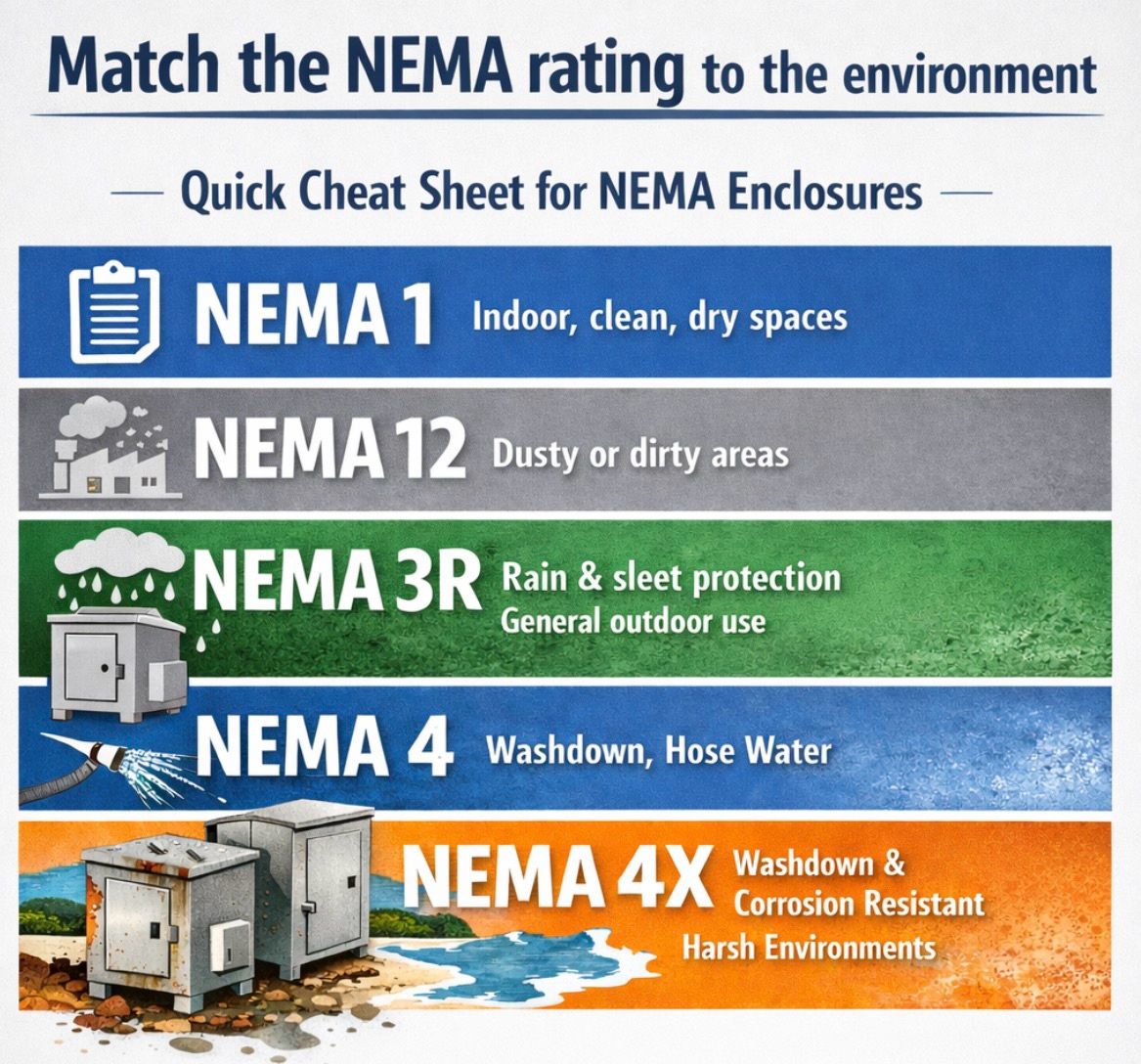 NEMA Enclosure Ratings Explained | NEMA 1, 12, 3R, 4 & 4X Guide – Sonic ...