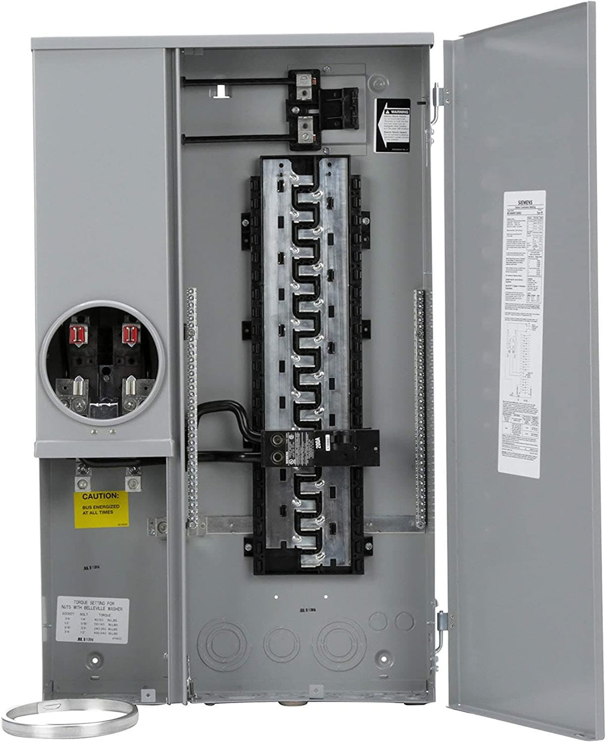 Siemens MC4040S1200FC 200-Amp 40-Spaces 40-Circuits Flush Mount Solar ...