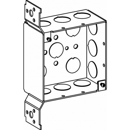 Orbit 4SDB-50-FB 4" Square Box 2-1/8" Deep With Bracket 1/2" KO - Galv