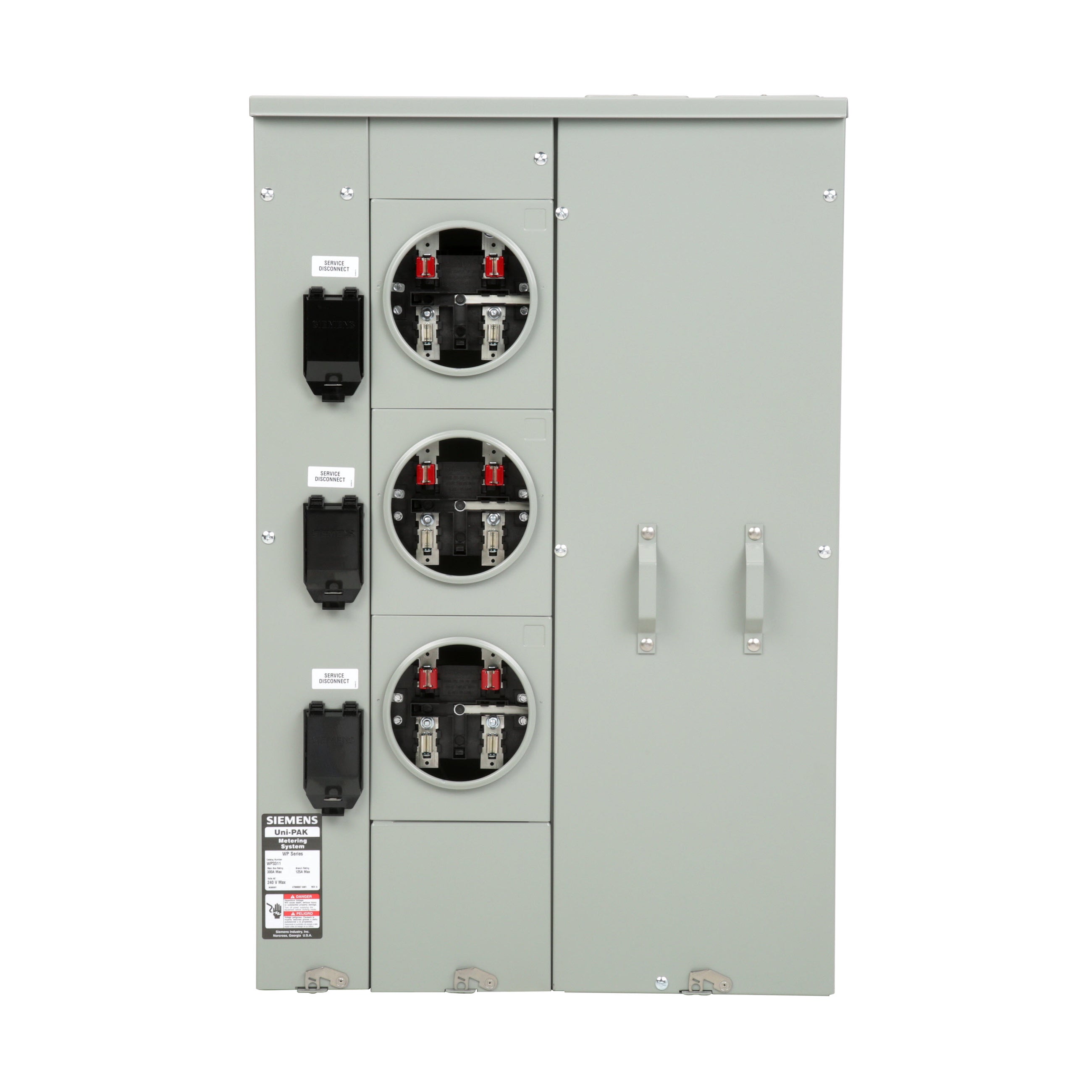 Siemens WEP3311 Uni-PAK 3-Gang 300A Ring-Type Metering | Multi-Family ...