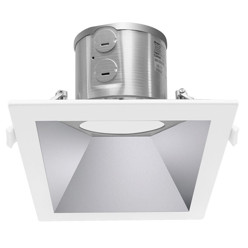4" Square LED Commercial Recessed Light - White